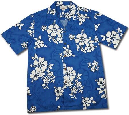 Waves Blue Hawaiian Cotton Aloha Shirt – PapayaSun